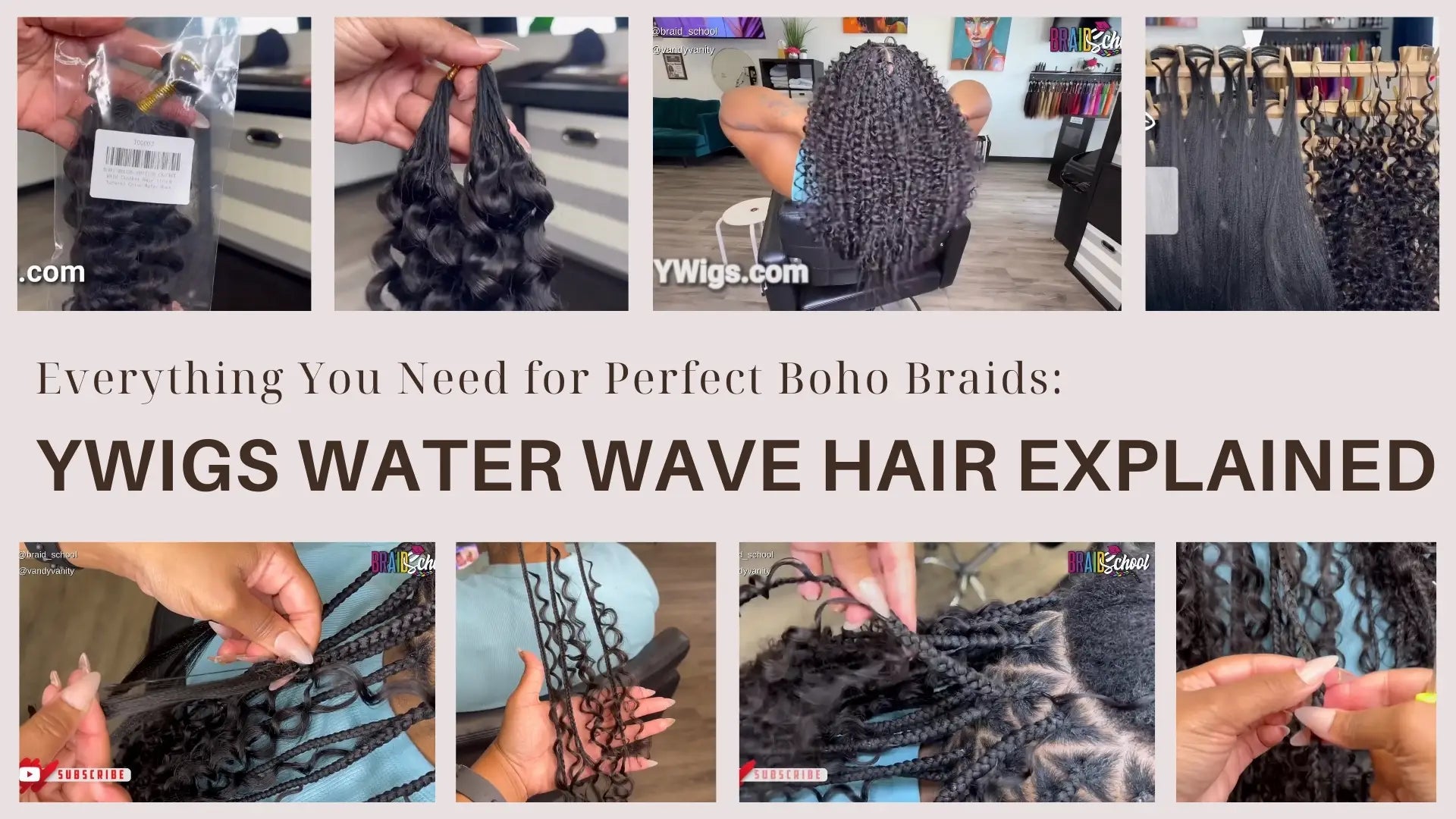 Everything You Need for Perfect Boho Braids: Ywigs Water Wave Hair ...