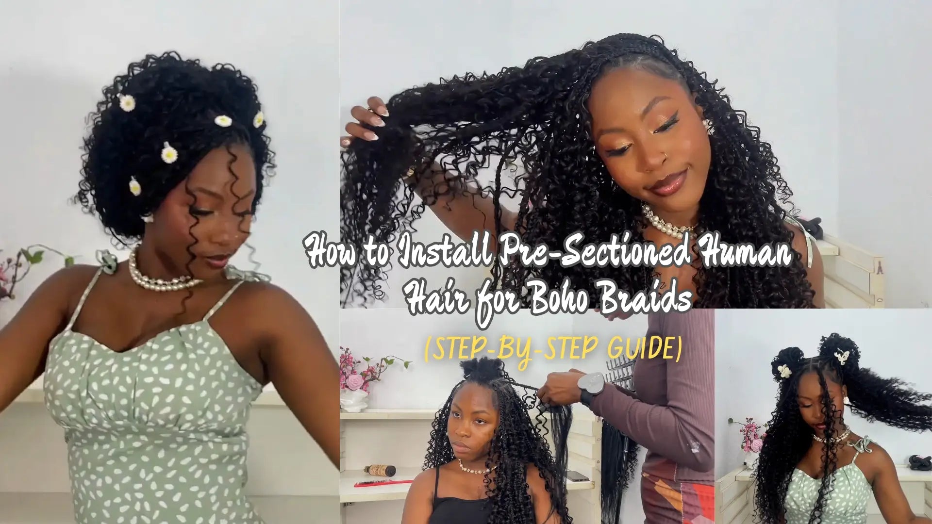 How to Install Pre-Sectioned Human Hair for Boho Braids – Ywigs