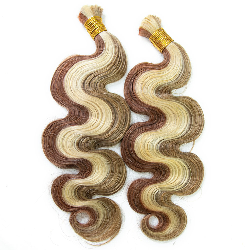 Double Drawn Burmese #27/#30/#613 Mix Color Blend Body Wave Human Hair ...