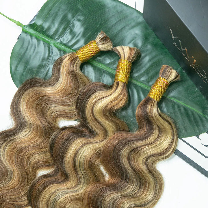 #4/#27/#30 Mix Color Blend Loose Deep Wave Bulk Human Braiding Hair – Ywigs