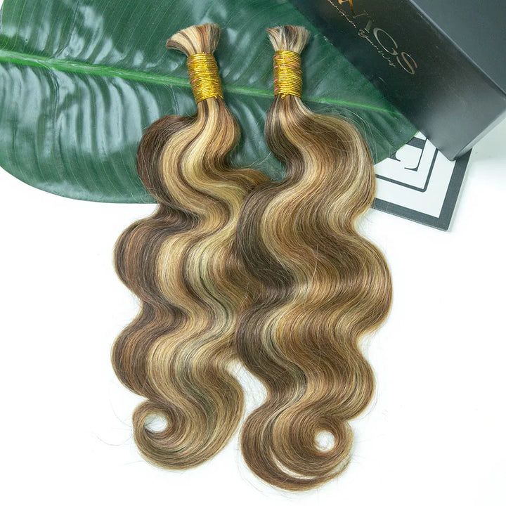 #4/#27/#30 Mix Color Blend Loose Deep Wave Bulk Human Braiding Hair – Ywigs