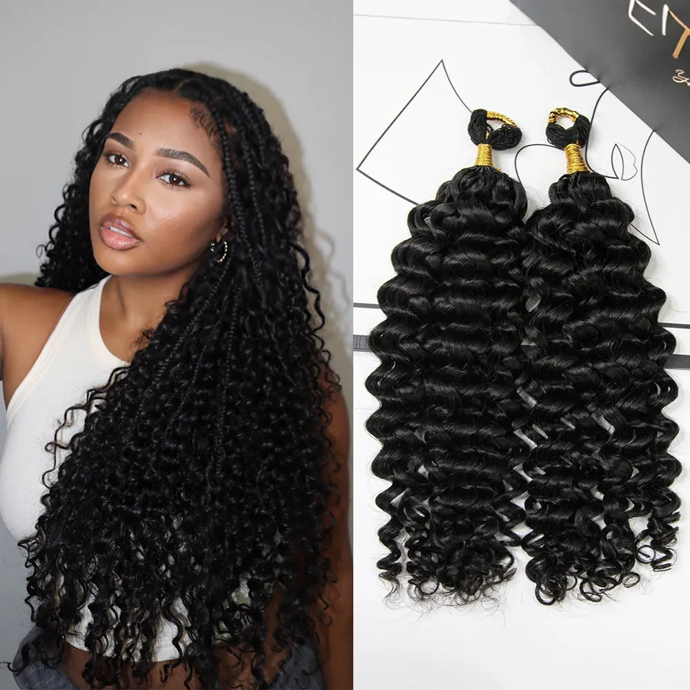 Spanish Curl Feather Crochet Boho Hair for Braiding (50 Strands) – Ywigs