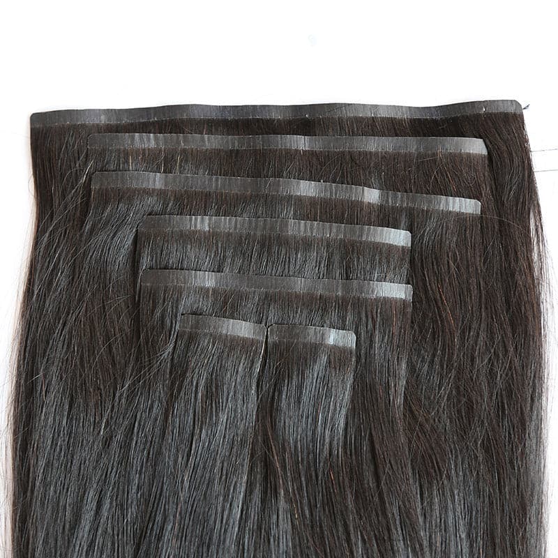 Seamless PU Weft Clip In Hair Extensions - Brazilian Silky Straight - Ywigs